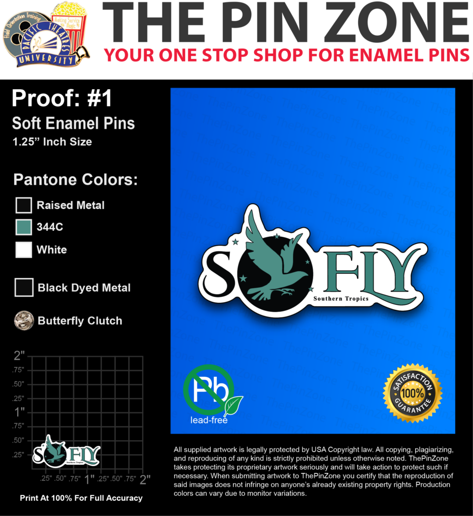 5000 “JESSICA M” LAPEL PINS: PROOF #1 - Custom Enamel Lapel Pins - USA